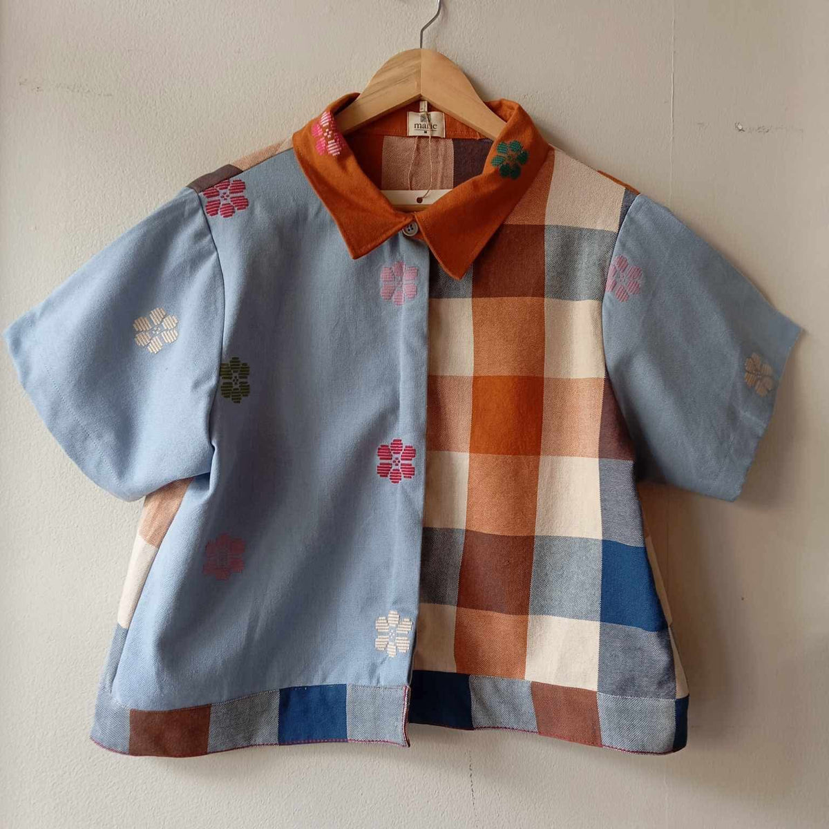 MARIKIT: Mix antique blue flowers & blanca w/ blue sleeves & ginger co ...