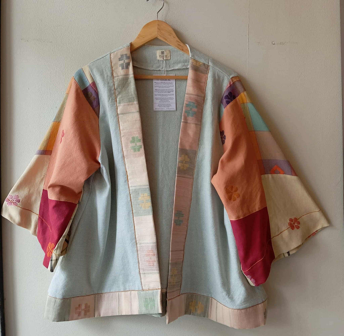 HAMILI: DUSTY BLUE W/ RETASO SLEEVES design 3 / ( PIPING : PIÑA W/ AMA ...