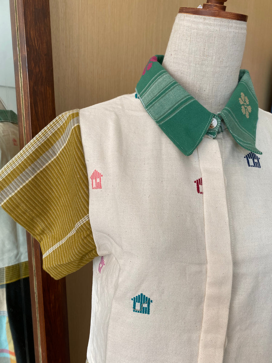 MARIKIT COLLECTION: WHITE MINI BK/ THEODORA SLEEVES/ LUMINA COLLAR ...