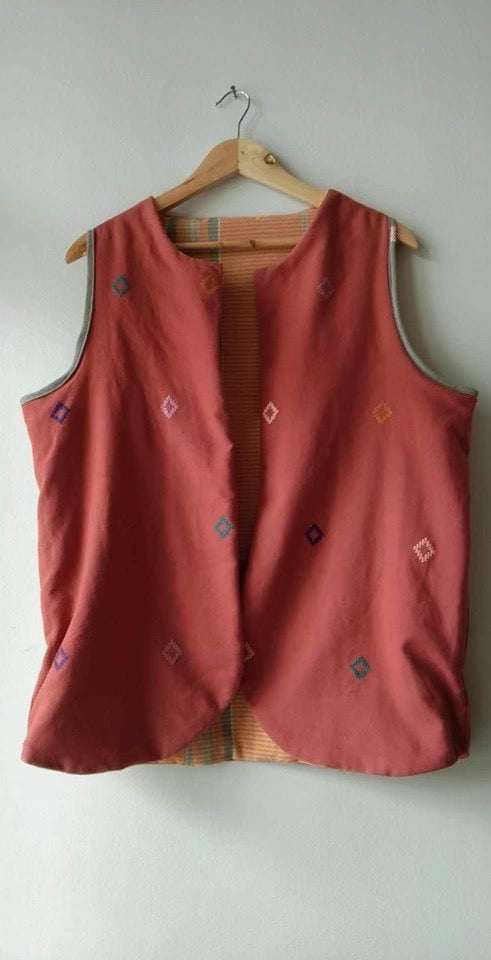 REVERSIBLE VEST – DESIGNS BY MARIE