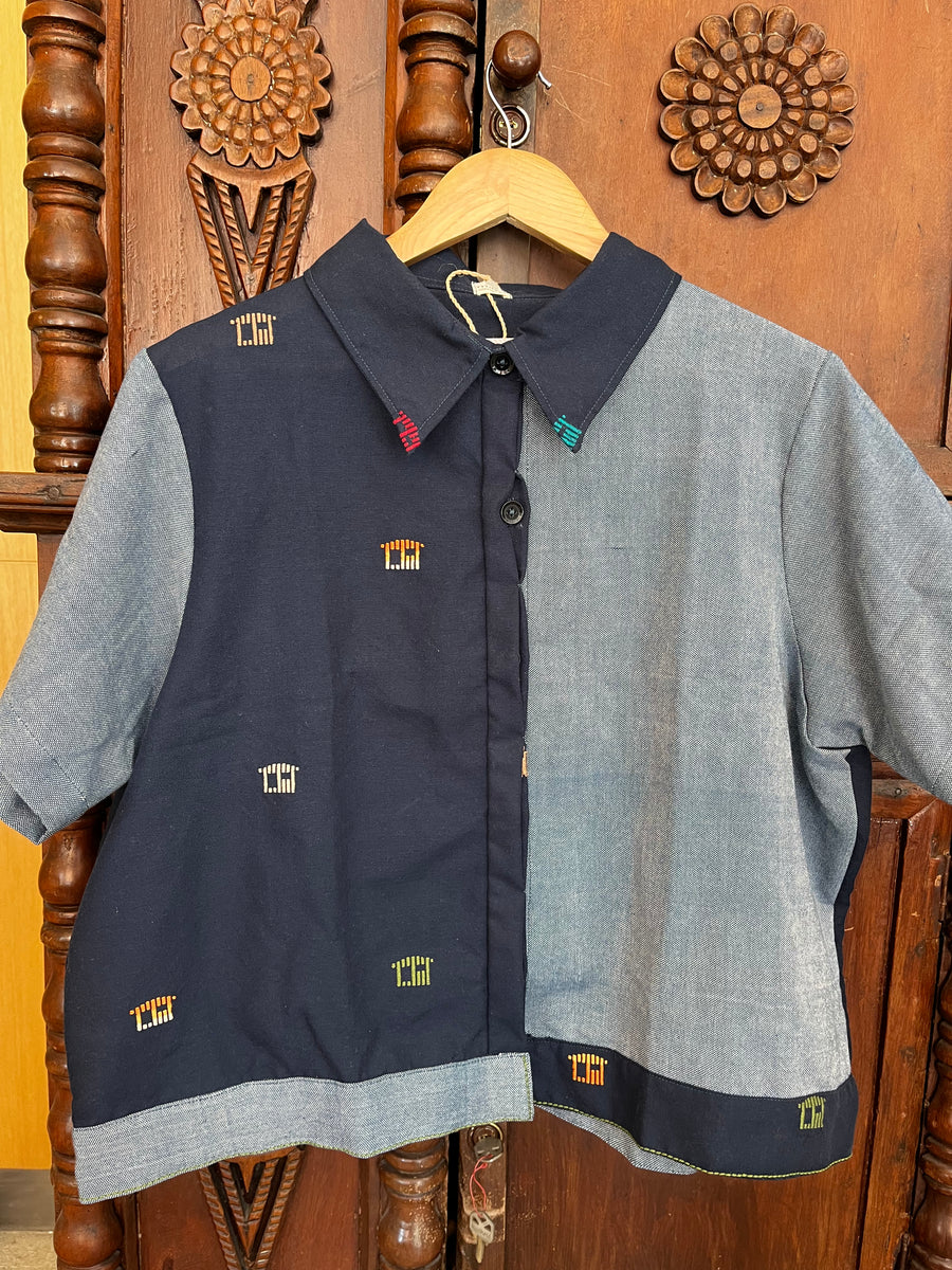 MARIKIT: Mix Navy Blue mini Bk & Denim – DESIGNS BY MARIE