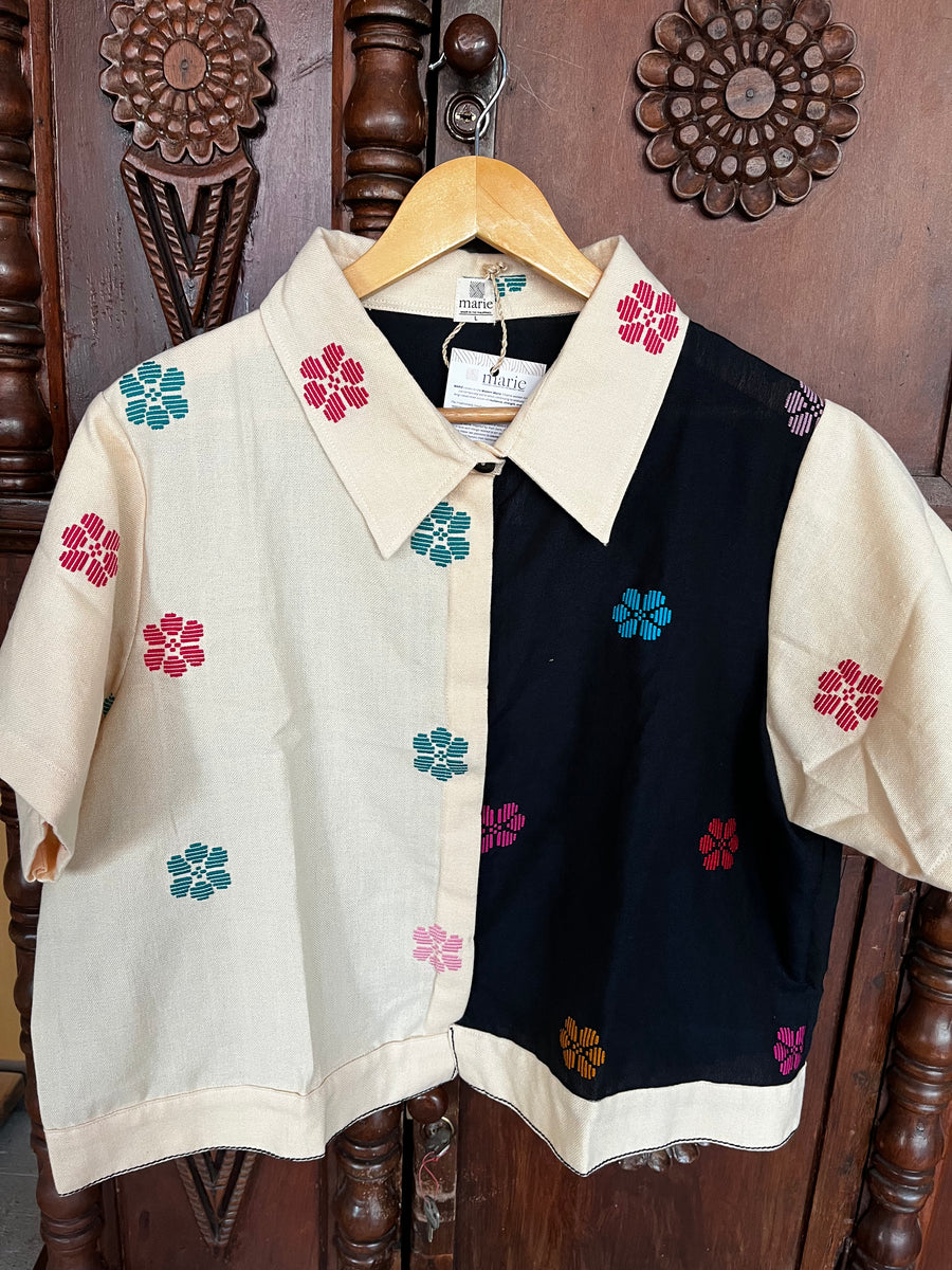 Marikit: mix white flowers/ black flowers – DESIGNS BY MARIE